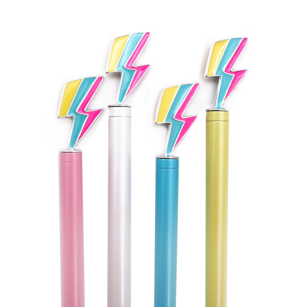 enamel charm pen – lightning bolt set of 4 – Snifty Scented Products